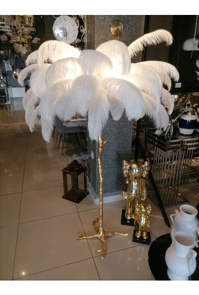 Light Hause Deve Kuşu Tüylü Lambader