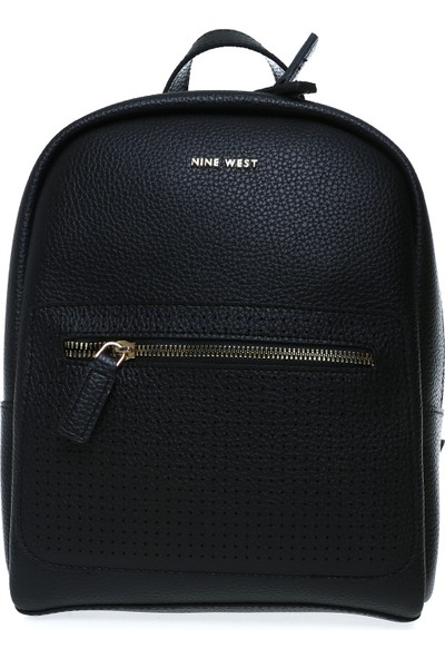 Nine West Suni Deri Siyah Kadın Sırt Çantası AS00861785