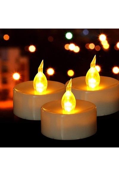 Tutyakala 96 Adet Pilli Gerçek Yanma Efektli Tealight Mum
