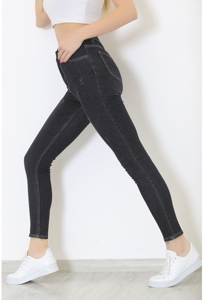 Erdmsp Tırnaklı Kot Pantolon Füme1 - 4539.925.