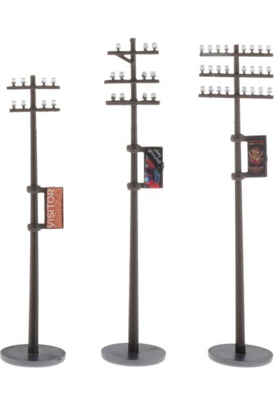 Strade Store 3pcs / Set 1/100 Ho Ölçekli Tren Peyzajı Için Çıkarılabilir Telefon Kutupları (Yurt Dışından) Strade Store 3pcs / Set 1/100 Ho Ölçekli Tren Peyzajı Için Çıkarılabilir Telefon Kutupları (Yurt Dışından)
