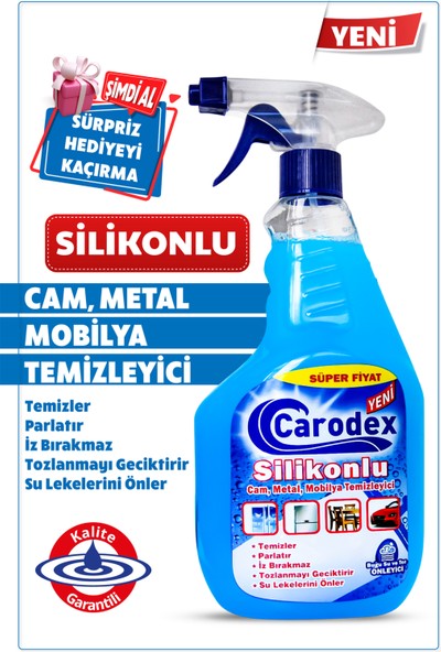 Carodex Silikonlu Cam Metal ve Mobilya Temizleyicisi Buğu Su ve Toz Önleyici Carodex Silikonlu Cam Metal ve Mobilya Temizleyicisi Buğu Su ve Toz Önleyici