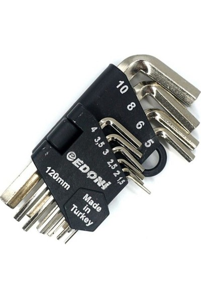 Daha Yok Mu Edoni Allen Anahtar Takımı 120MM 10 Parça Daha Yok Mu Edoni Allen Anahtar Takımı 120MM 10 Parça
