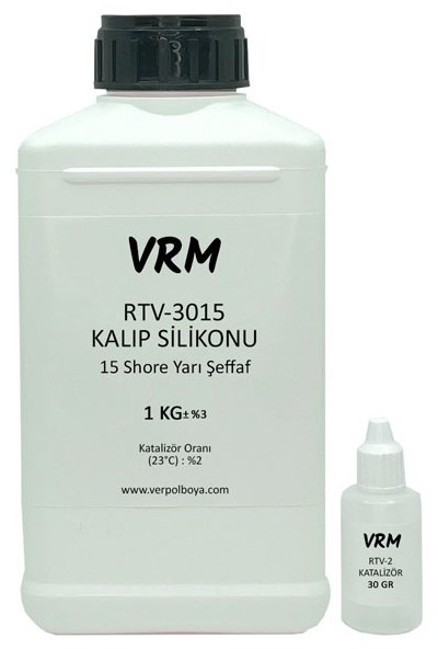 Verpol Rtv-2 Yarı Şeffaf Kalıp Silikonu (15 Shore) - 1 kg Verpol Rtv-2 Yarı Şeffaf Kalıp Silikonu (15 Shore) - 1 kg