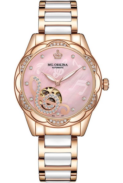 Muzi Müzik Notası Mekanik Su Geçirmez Kadın Kol Saati (Yurt Dışından)