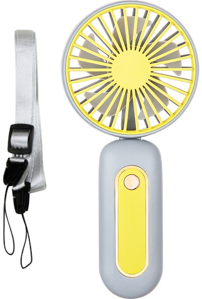 Bilu Taşınabilir Boyun Askılı Masaüstü Fanı - Gri (Yurt Dışından)