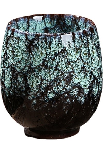 Tulip House 2 Adet Tianmu Sırlı Retro Seramik Çay Seti (Yurt Dışından)