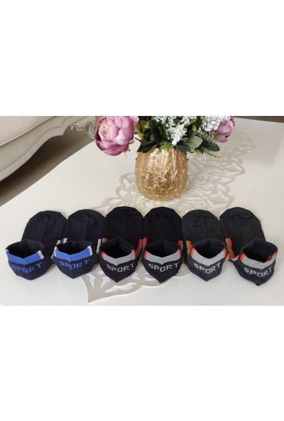 Ayla Store 6'lı Erkek Karışık Renkli Patik Çorap