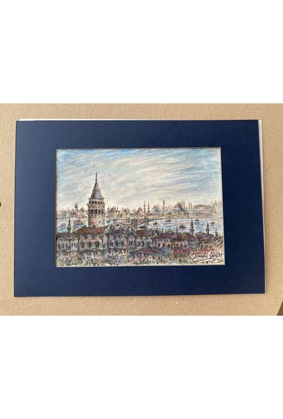 Istanbul Tablo, Galata Kulesi, Dekoratif, Hediye, El Işi (Çerçevesiz) Istanbul Tablo, Galata Kulesi, Dekoratif, Hediye, El Işi (Çerçevesiz)