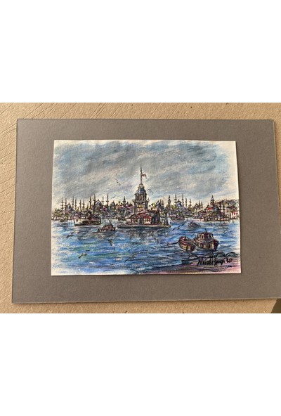 CR Dekor Istanbul Tablo,kız Kulesi, Dekoratif, Hediye, El Işi (Çerçevesiz) CR Dekor Istanbul Tablo,kız Kulesi, Dekoratif, Hediye, El Işi (Çerçevesiz)