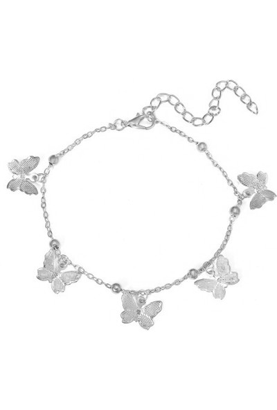 Chavin Silver Kelebek Stil Bayan Zincir Halhal ER29BY Chavin Silver Kelebek Stil Bayan Zincir Halhal ER29BY