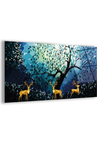Dekorvia Kırılmaz Cam Geyik Tablo