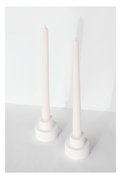 Minik Mucizeler Steg 2'li Beyaz Şamdan Mumluk