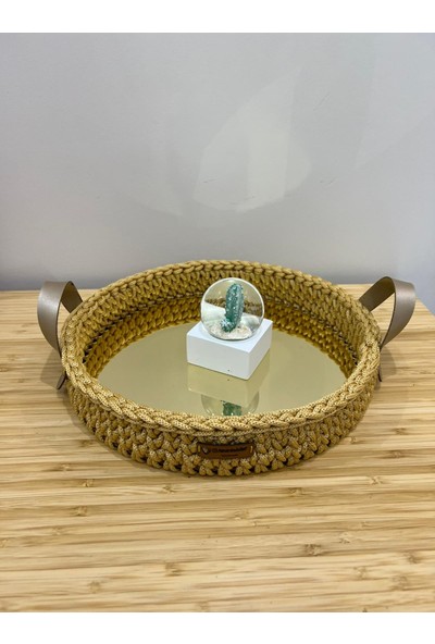 Rosepink Makrome Tepsi