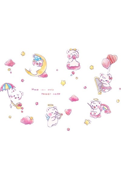 Tulip House Desenli Yapışkanlı Duvar Stickerı (Yurt Dışından)