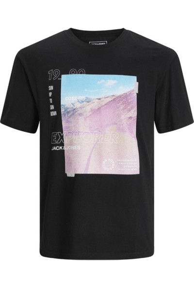 Jack Jones Jcoseth Relaxed Erkek Siyah Tişört