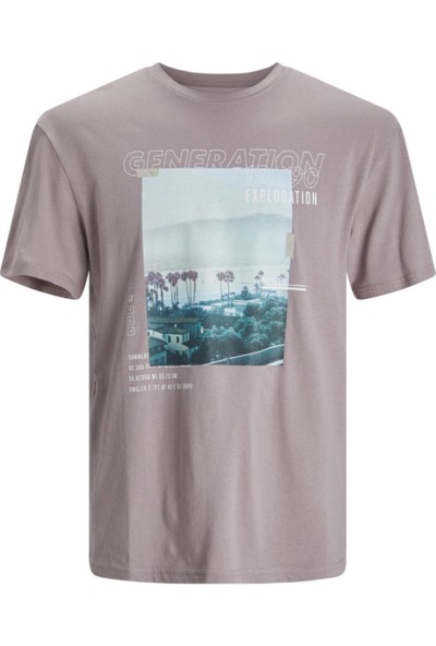 Jack Jones Jcoseth Relaxed Erkek Mor Tişört