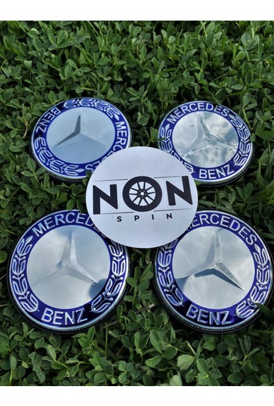 Non Spin Mercedes Mavi Sabit Jant Göbeği Non Spin Mercedes Mavi Sabit Jant Göbeği