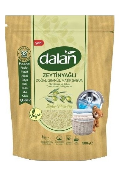 Dalan Zeytinyağlı Doğal Granül Matik Sabun Zeytin Mucizesi 500 gr Dalan Zeytinyağlı Doğal Granül Matik Sabun Zeytin Mucizesi 500 gr