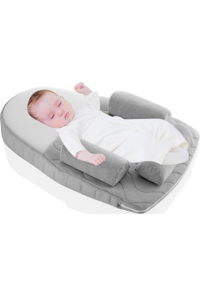 Babyjem Kiraz Çekirdekli Antikolik Uyku Yastığı Air 426 Gri