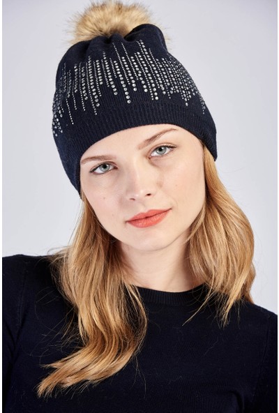 Home Store Bere Yünlü Taşli - Lacivert Home Store Bere Yünlü Taşli - Lacivert