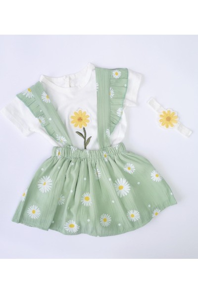Divonette Papatya Aplikeli Yeşil Jile Çıtçıtlı Badi Takım Divonette Papatya Aplikeli Yeşil Jile Çıtçıtlı Badi Takım