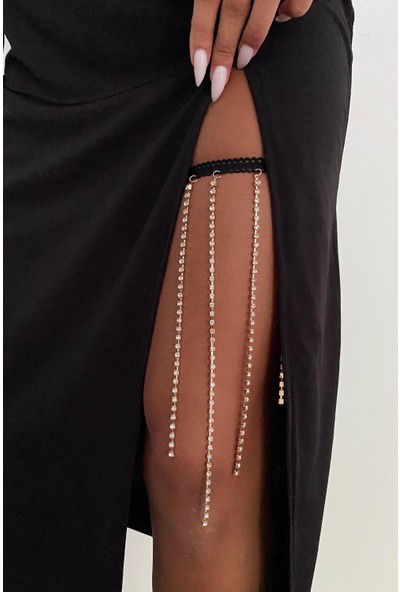 MyLove Fisto Su Yolu Taşlı Vücut Zinciri Siyah MyLove Fisto Su Yolu Taşlı Vücut Zinciri Siyah