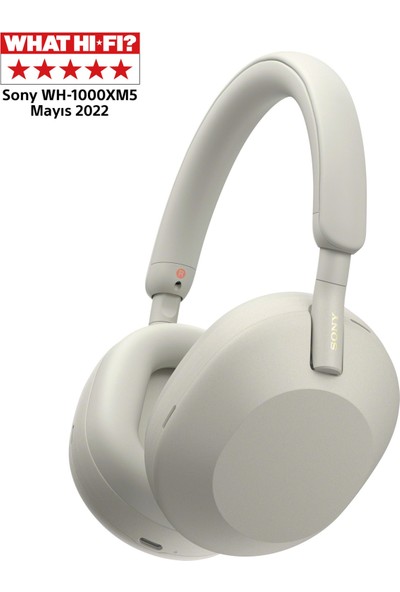 Sony WH-1000XM5 Tamamen Kablosuz Gürültü Engelleme Özellikli Kulaklık-Gümüş