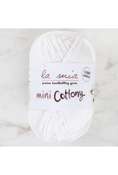 La Mia Mini Cottony Beyaz Bebek El Örgü Ipi - P1 La Mia Mini Cottony Beyaz Bebek El Örgü Ipi - P1