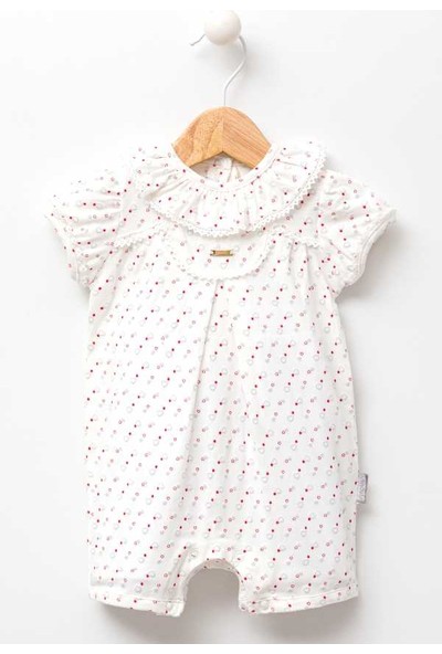 Ninovivo %100 Pamuklu Dantel Kenarlı Bebe Yaka Şortlu Kız Tulum Ninovivo %100 Pamuklu Dantel Kenarlı Bebe Yaka Şortlu Kız Tulum