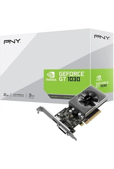 Pny Geforce Gt 1030 Lp 2GB Gddr4 64BIT (VCG10302D4SFPPB) Ekran Kartı Pny Geforce Gt 1030 Lp 2GB Gddr4 64BIT (VCG10302D4SFPPB) Ekran Kartı