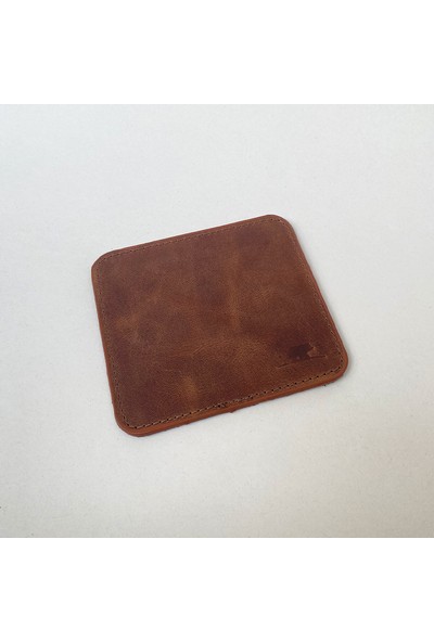 Brown Bear Bear Deri Bardak Altlığı