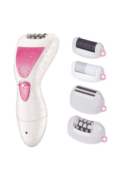 Egonex 4 In 1 Su Geçirmez Epilasyon Aleti Epilatör Cihazı Tüy Alma Makinesi Topuk Törpüsü