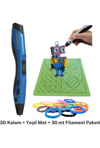 Sunlu 3D Kalem Maker Paket SL300A-B 3dkalem+Mat+Filament Paketi Sunlu 3D Kalem Maker Paket SL300A-B 3dkalem+Mat+Filament Paketi