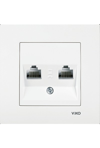 Viko Vi̇ko Karre Beyaz 2li̇ Data RJ45 Internet Pri̇zi̇ Cat 5/ Cat 6 Çerçeve Dahi̇l 1 Adet Viko Vi̇ko Karre Beyaz 2li̇ Data RJ45 Internet Pri̇zi̇ Cat 5/ Cat 6 Çerçeve Dahi̇l 1 Adet