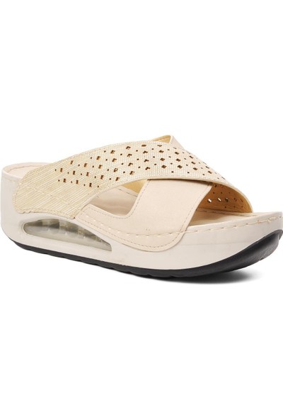 Carlaverde AIR205 Bej Air Taban Kadın Terlik