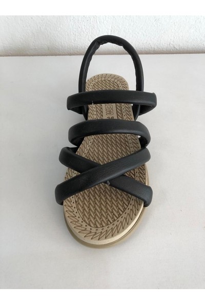 Kerem Kadın Kız Siyah Bandlı Sandalet Kerem Kadın Kız Siyah Bandlı Sandalet