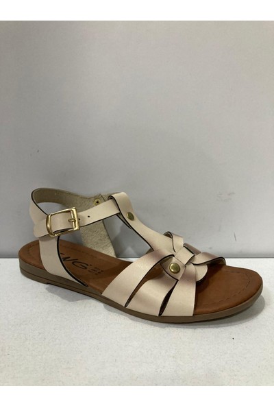 Güven Kundura Kadın Krem Sandalet