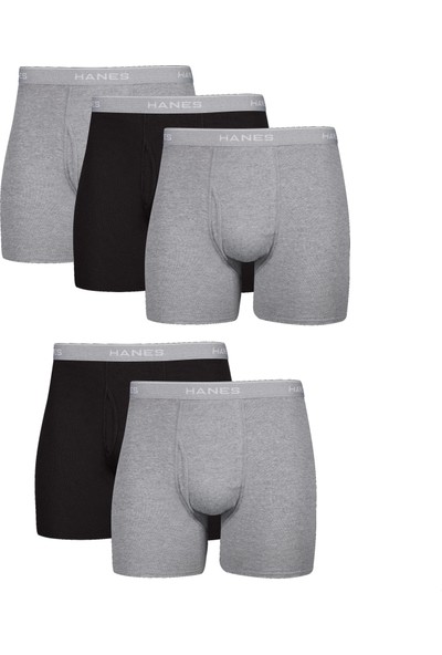 Hanes Cool Dri Pamuk Boxer Seti 5'li (Yurt Dışından)