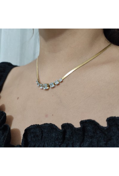 Sunflowers Zirkon Taşlı Gold Italyan Zincir Çelik Kolye SNFLWR88CLKLY Sunflowers Zirkon Taşlı Gold Italyan Zincir Çelik Kolye SNFLWR88CLKLY