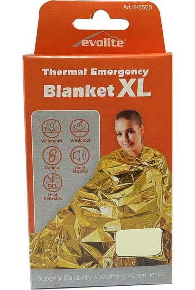 Sportlife Acil Durum Termal Battaniye Xl - 160X210 Cm. Sportlife Acil Durum Termal Battaniye Xl - 160X210 Cm.