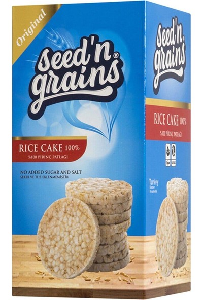 Seed'n Grains Glutensiz Pirinç Patlağı 135 gr Seed'n Grains Glutensiz Pirinç Patlağı 135 gr