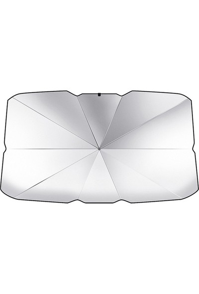 Kkmoon Yükseltilmiş Ön Cam Katlanabilir Güneşlik - Gümüş 65 x 125 mm. (Yurt Dışından)