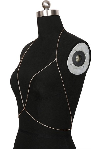 Misboho Kararmaz Gümüş Renk Ely Vücut Zinciri ve Aksesuarı