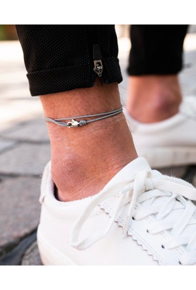 Daphne Store Gri Kapamalı Gri Ip Ayarlanabilir Halhal