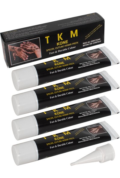 Kına Atölyesi 4 adet Hint Kınası 50 Gr Siyah