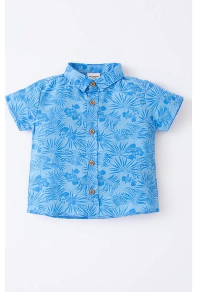 DeFacto Erkek Bebek Regular Fit Gömlek Yaka Kısa Kollu Poplin Gömlek Y2503A222HS