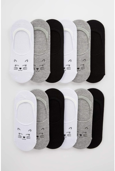 DeFacto Kadın Pamuklu 12'li Babet Çorap X8584AZNS DeFacto Kadın Pamuklu 12'li Babet Çorap X8584AZNS