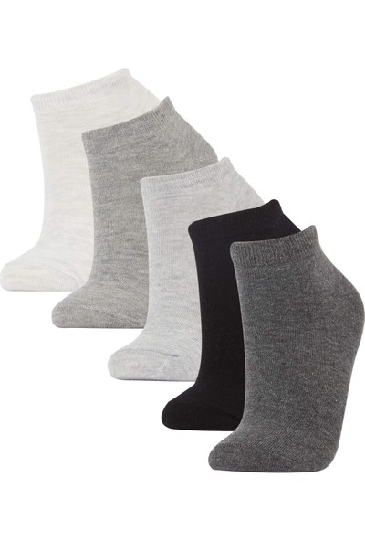 DeFacto Kadın Pamuklu 5'li Kısa Çorap V5136AZNS DeFacto Kadın Pamuklu 5'li Kısa Çorap V5136AZNS