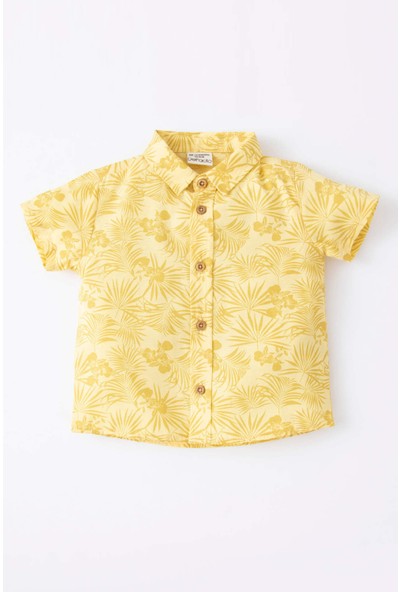 DeFacto Erkek Bebek Regular Fit Gömlek Yaka Kısa Kollu Poplin Kısa Kollu Gömlek Y2503A222HS